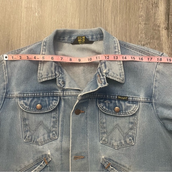 Wrangler | Jackets & Coats | 97s Rare Wangler Distress Denim Jacket Szs ...